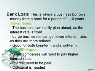 sources of finance | PPT