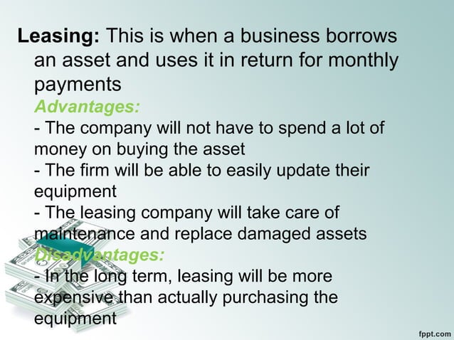 sources of finance | PPT