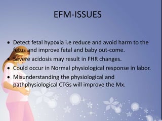 EFM- Electerical Fetal Monitoring- Legal issues,Problems,Facts, define ...