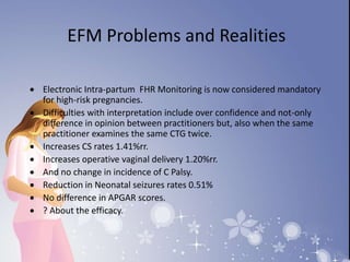 EFM- Electerical Fetal Monitoring- Legal issues,Problems,Facts, define ...