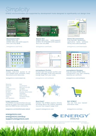 Energy Micro MCU Catalog | PDF