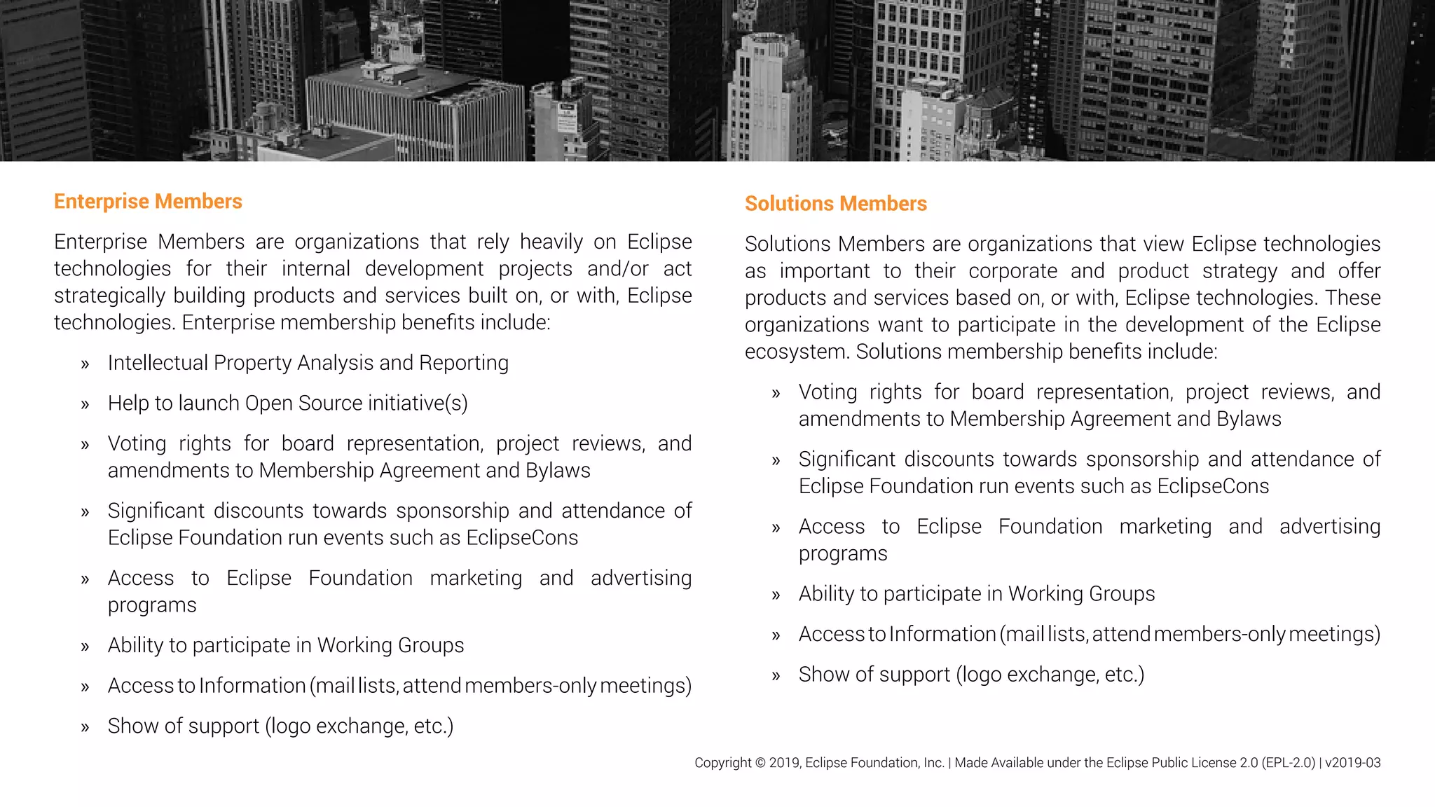 Eclipse Foundation Membership Prospectus (March 2019) | PDF | Shareware and Freeware | Computer ...