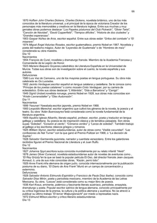 Efémerides literarias | PDF