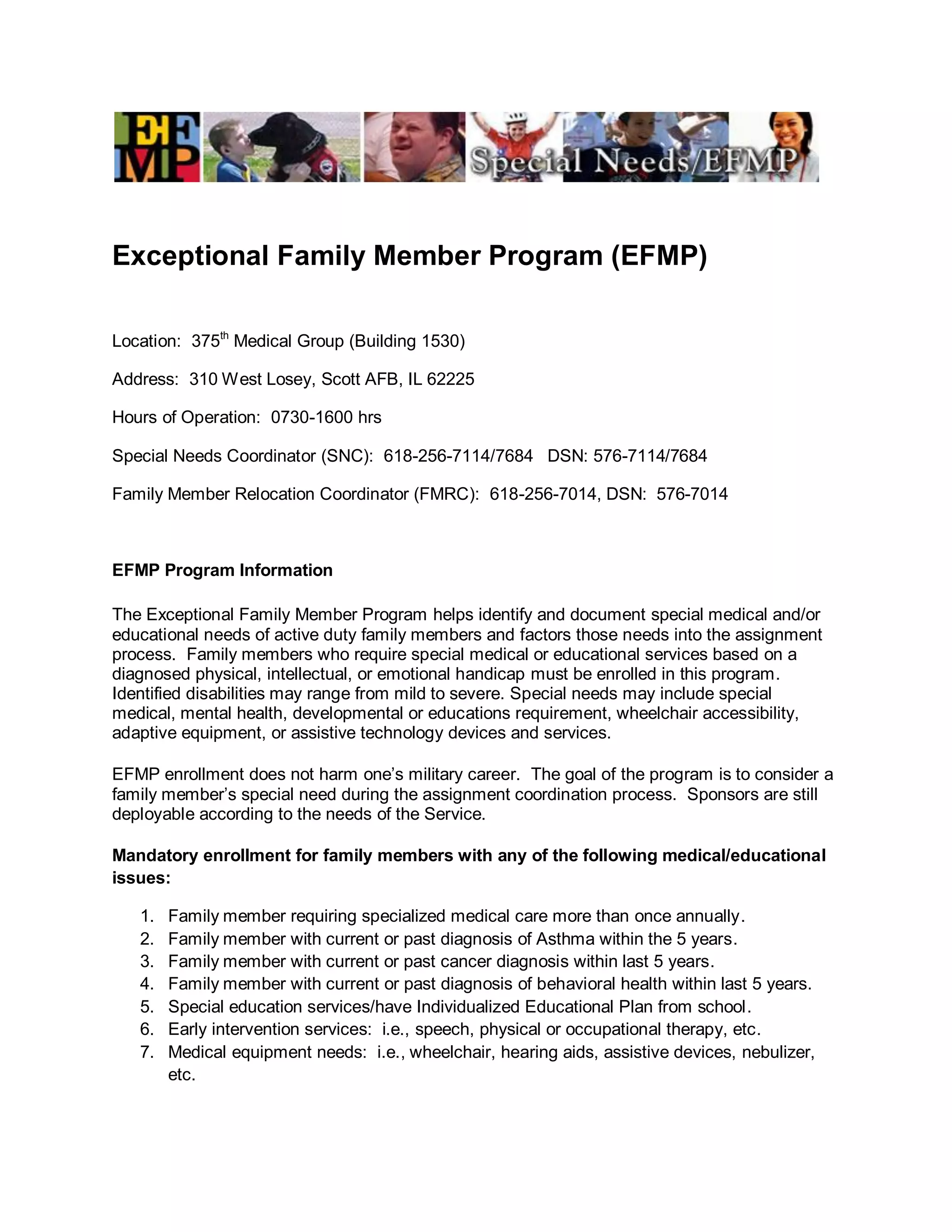 Exceptional Family Member Program | PDF