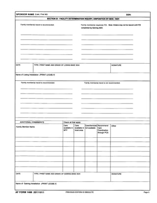 ALL PATIENTS NEEDING OVERSEAS OR EFMP CLEARANCE FOR PCS MUST COMPLETE ...