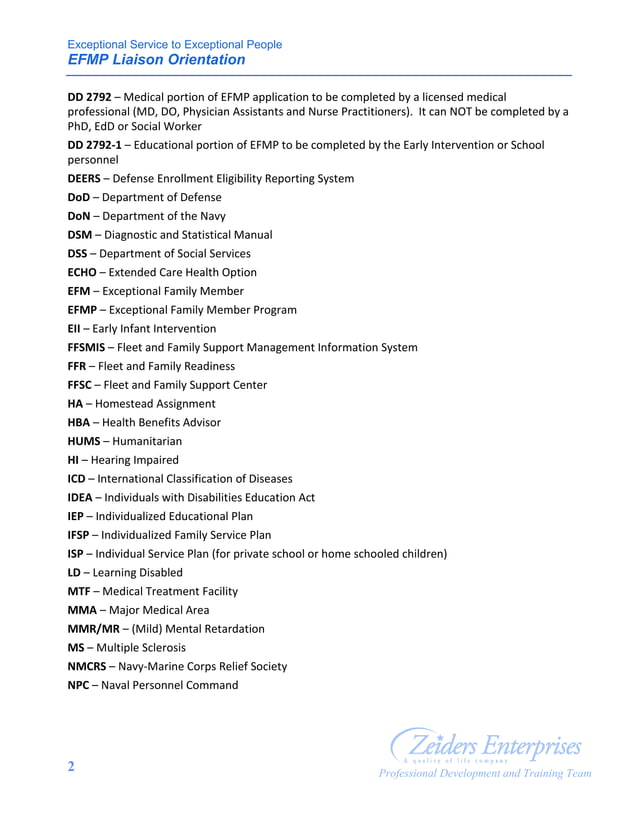 EFMP+resources+handout | PDF