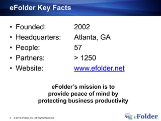 eFolder Acquires Anchor, Partner All Hands Briefing | PPTX | Cloud ...