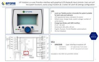 Efore DC backup SYSTEM, Master Portfolio 2016, uninterruptible power supply | PPTX