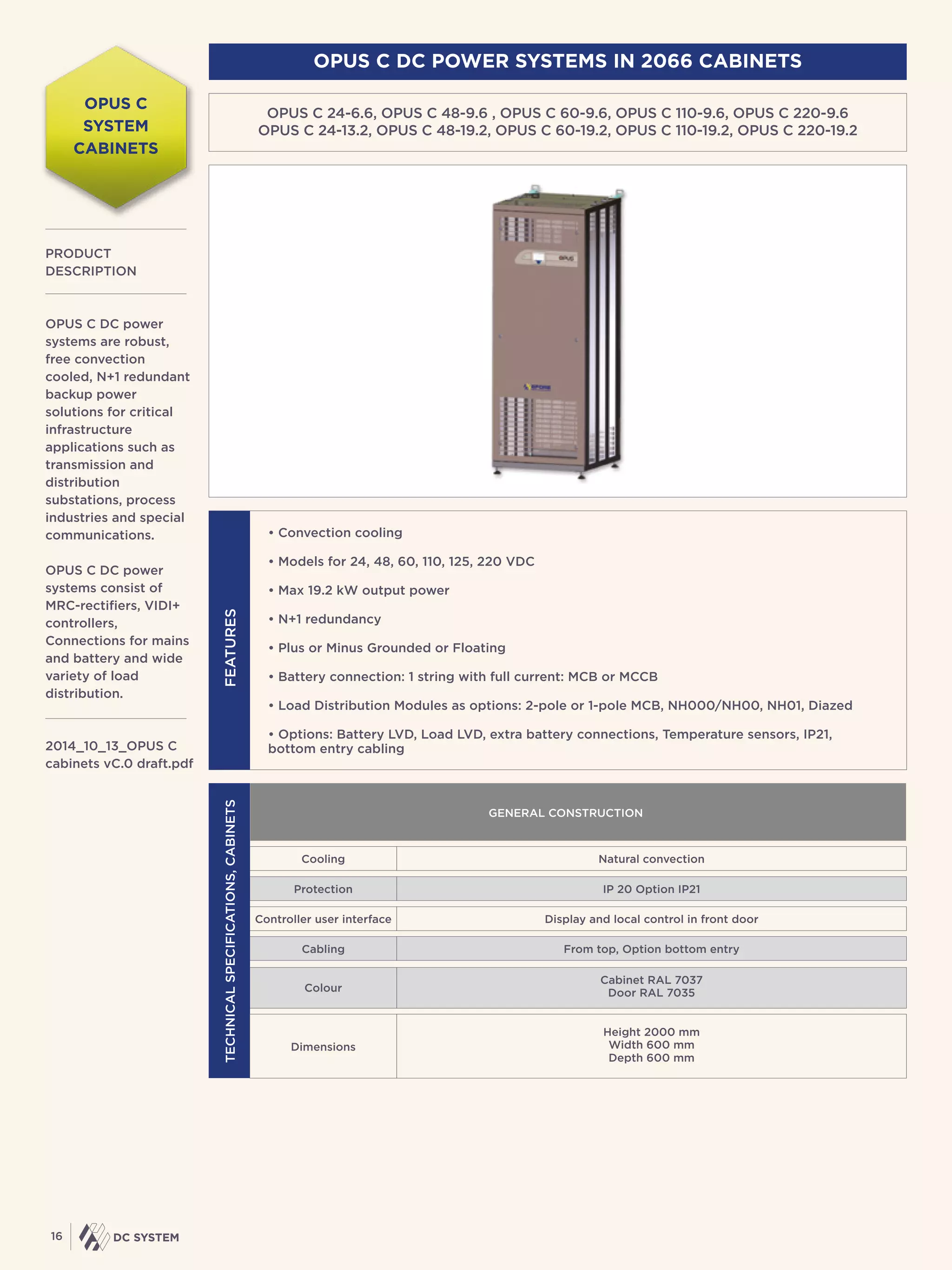 EFORE DC system: uninterruptible power supply solutions | PDF