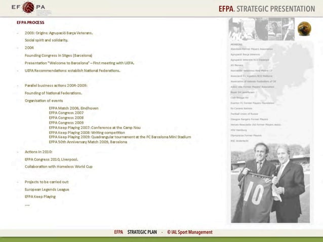 Strategic Plan of EUROPEAN SPORTS GROUP OF FORMER PLAYERS FOOTBALL ...