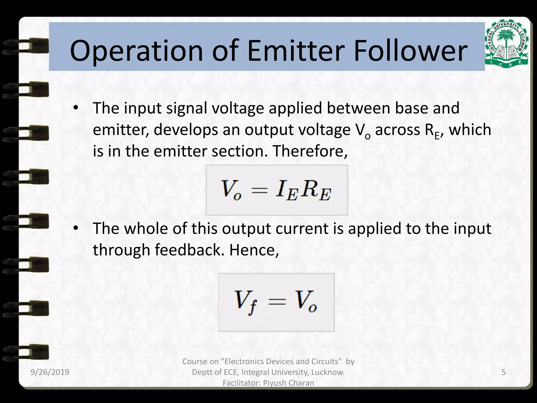 BJT- Emitter Follower Circuit | PDF