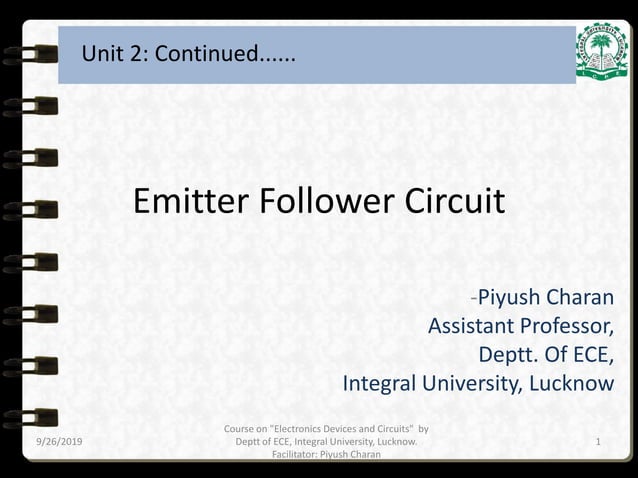 BJT- Emitter Follower Circuit | PDF | Consumer Electronics | Technology ...
