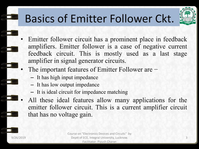 BJT- Emitter Follower Circuit | PDF | Consumer Electronics | Technology ...