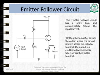 BJT- Emitter Follower Circuit | PPT