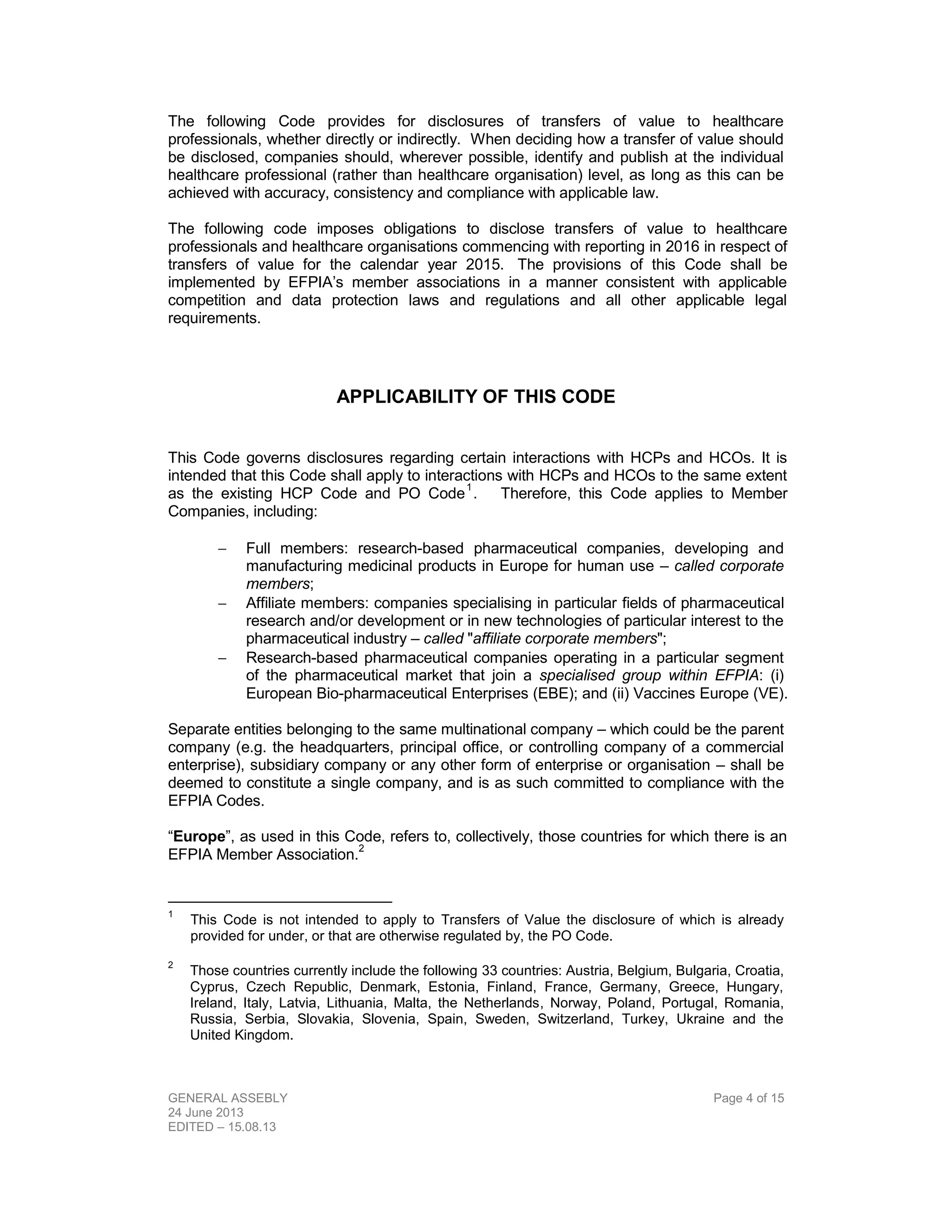 Efpia disclosure-code---august-2013-edited-final | PDF