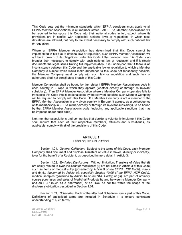 Efpia disclosure-code---august-2013-edited-final | PDF