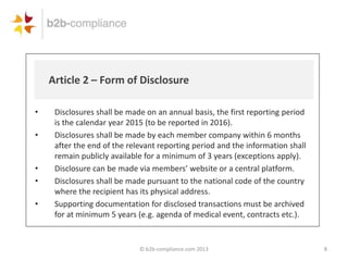 EFPIA Pharma Transparency Code - EFPIA Disclosure Code | PPT