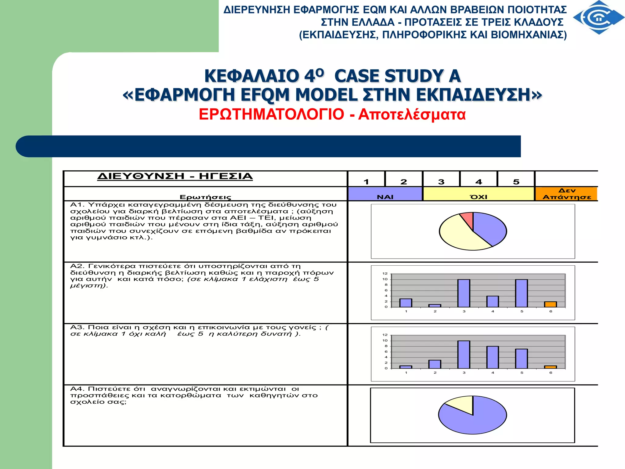 ΕΦΑΡΜΟΓΗ EFQM MODEL ΣΤΗΝ ΕΚΠΑΙΔΕΥΣΗ | PDF