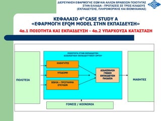 ΕΦΑΡΜΟΓΗ EFQM MODEL ΣΤΗΝ ΕΚΠΑΙΔΕΥΣΗ | PDF