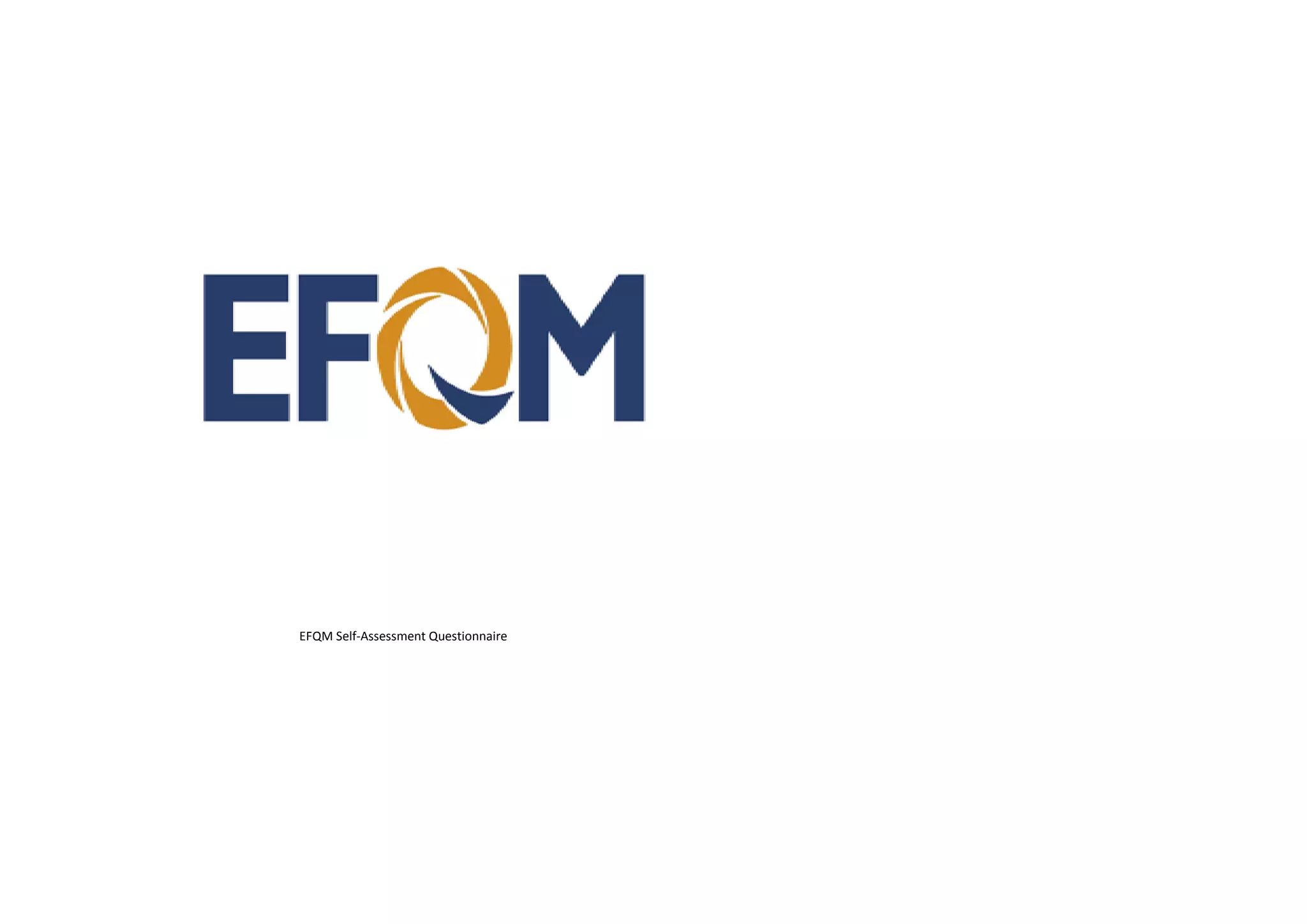 EFQM Self Assessment Questionnaire | PDF