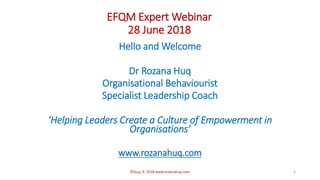 Efqm webinar li post | PPT