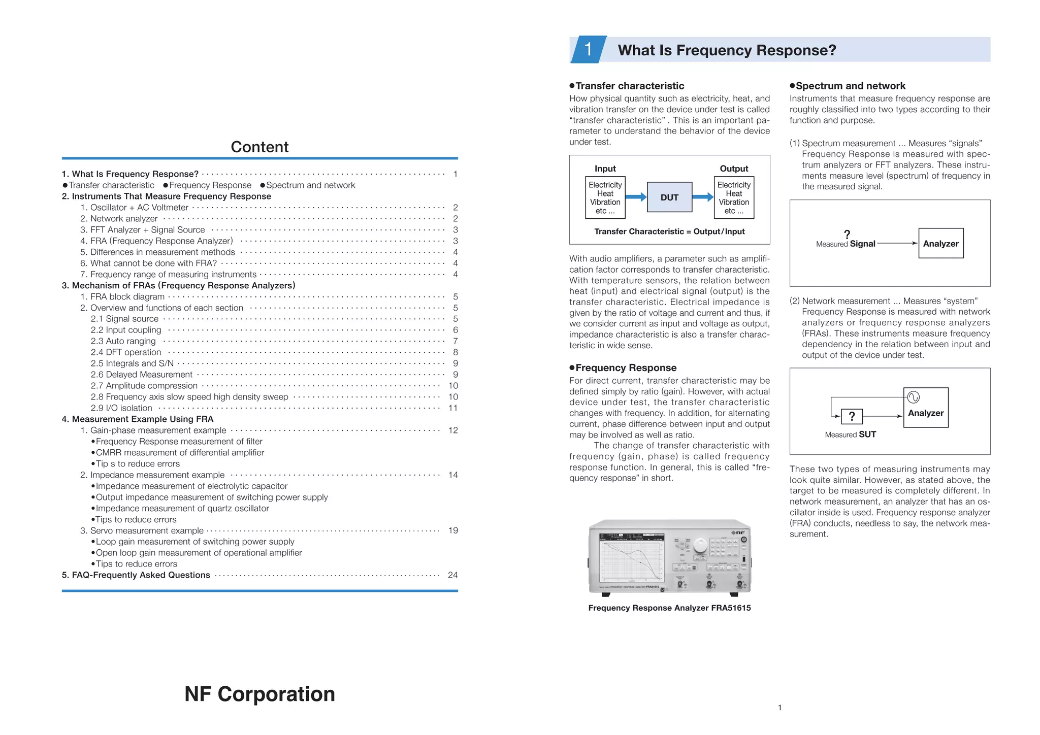 NF Frequency Response Analyzer FRA tecknical guide | PDF