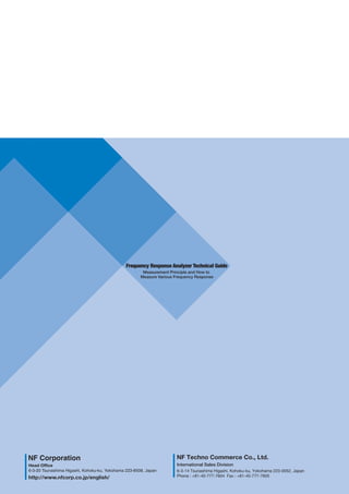 NF Frequency Response Analyzer FRA tecknical guide | PDF