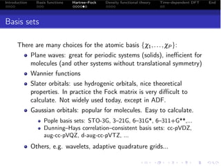 A brief introduction to Hartree-Fock and TDDFT | PDF