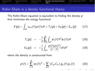 A brief introduction to Hartree-Fock and TDDFT | PPT