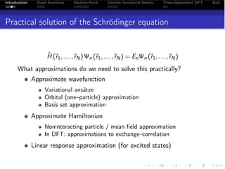 A brief introduction to Hartree-Fock and TDDFT | PDF