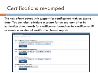 eFront 3.6 - what's new | PPT