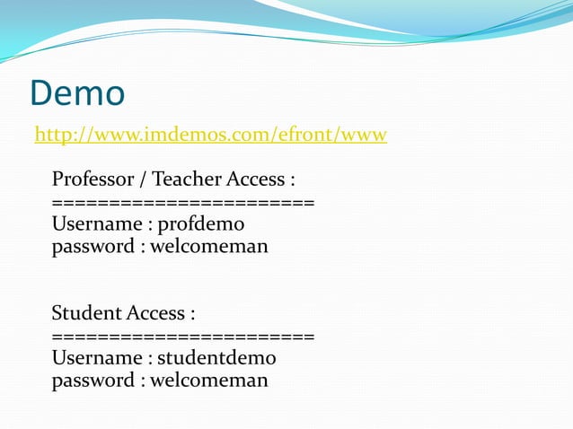 Efront schools version 1 1 | PPT