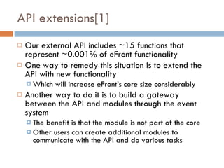 eFront V3.7 Extensions Architecture | PPT