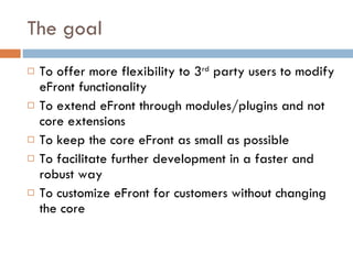 eFront V3.7 Extensions Architecture | PPT