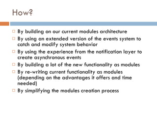 eFront V3.7 Extensions Architecture | PPT