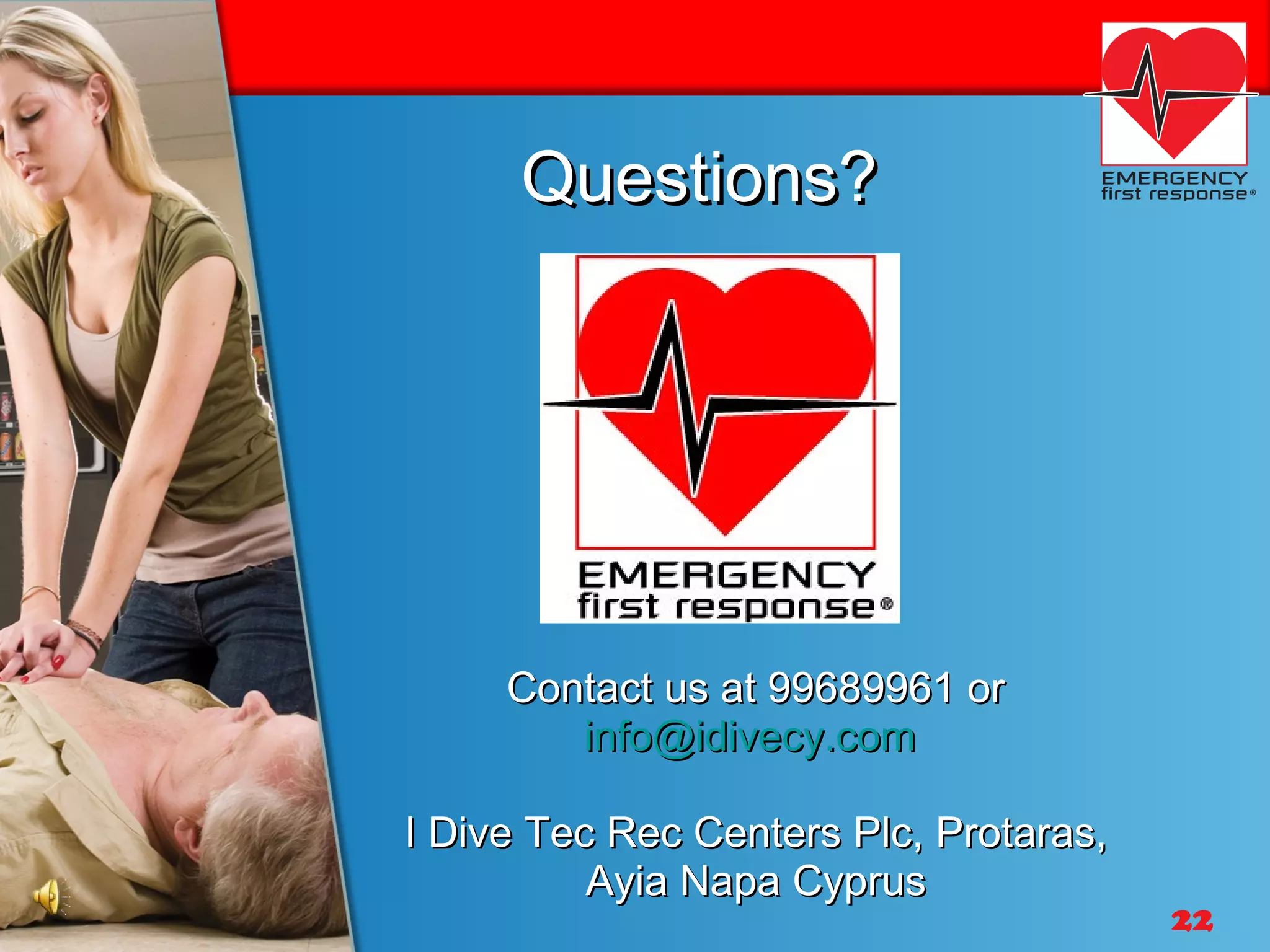 Emergency FIrst Responder Presentation I Dive | PPT