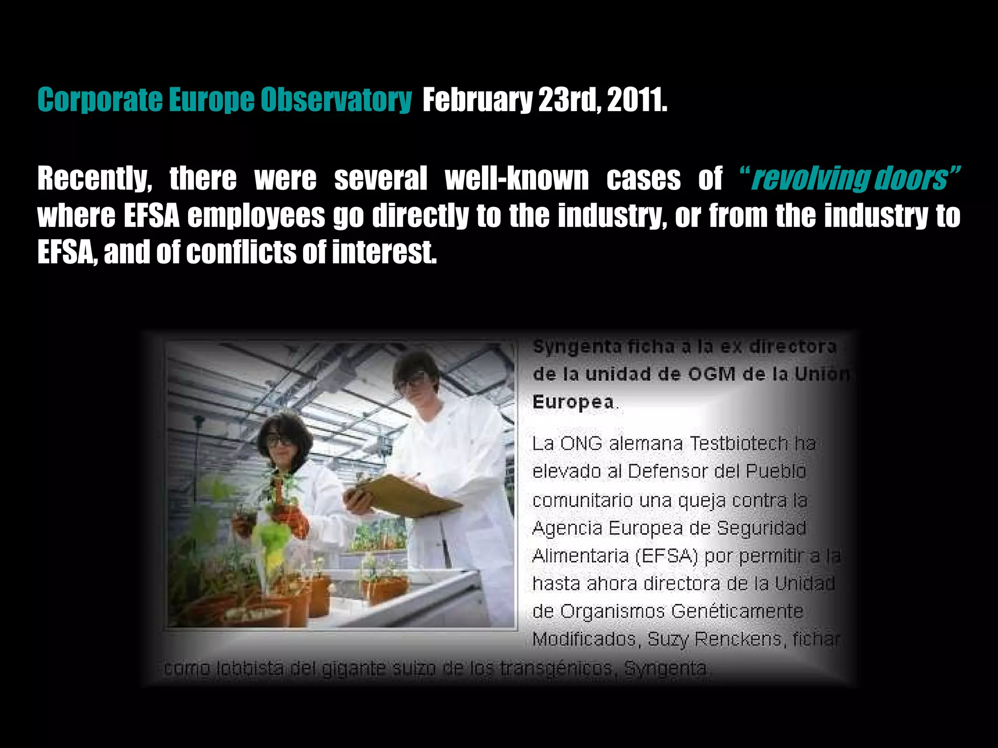 EFSA: EUROPEAN FOOD SAFETY AUTHORITY | PPS
