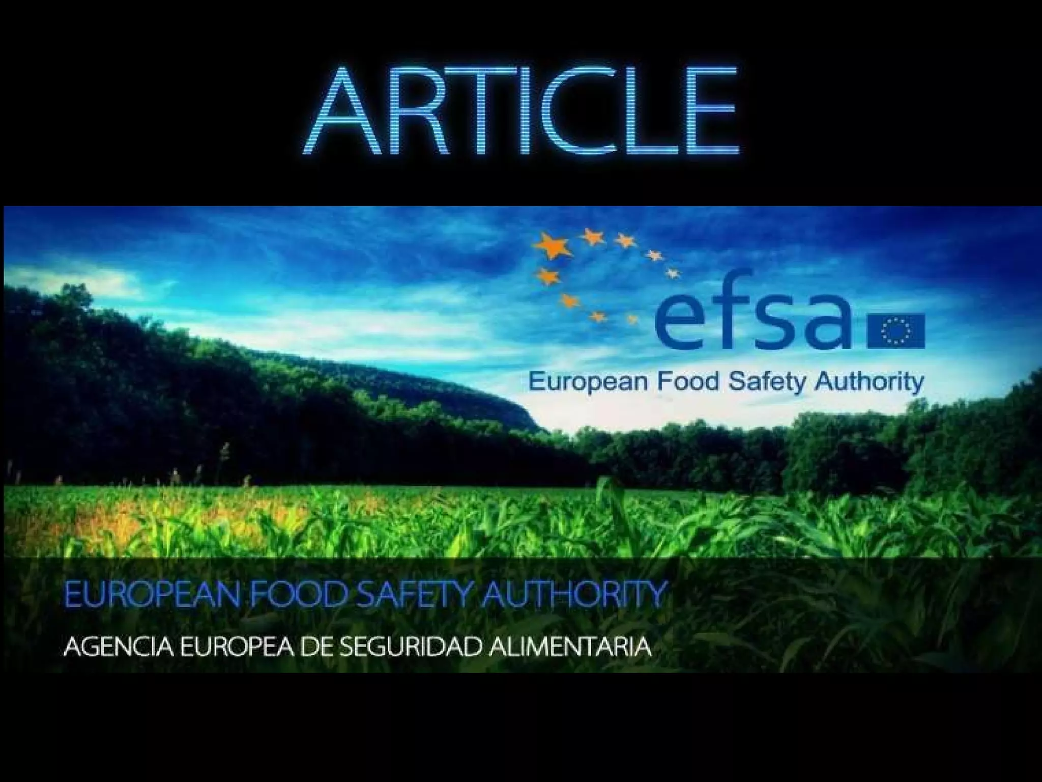 EFSA: EUROPEAN FOOD SAFETY AUTHORITY | PPS