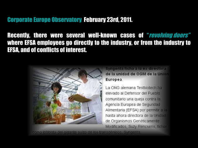 EFSA: EUROPEAN FOOD SAFETY AUTHORITY | PPS | Agriculture | Industries