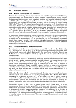 EFSA Opinion on electrical requirements for poultry waterbath stunning ...