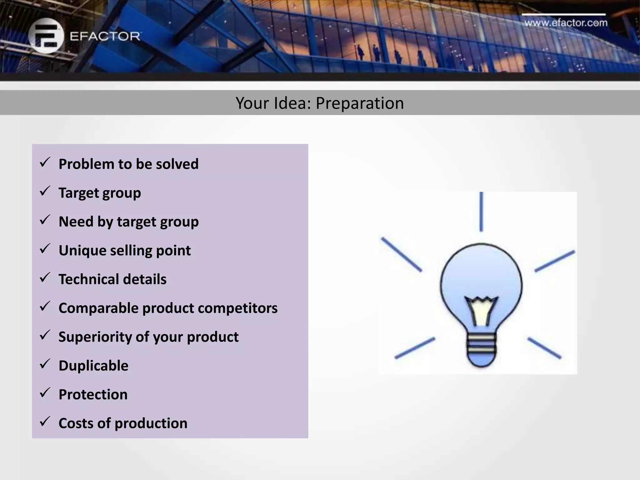 Efactor - Pitching and Presentation | PPT