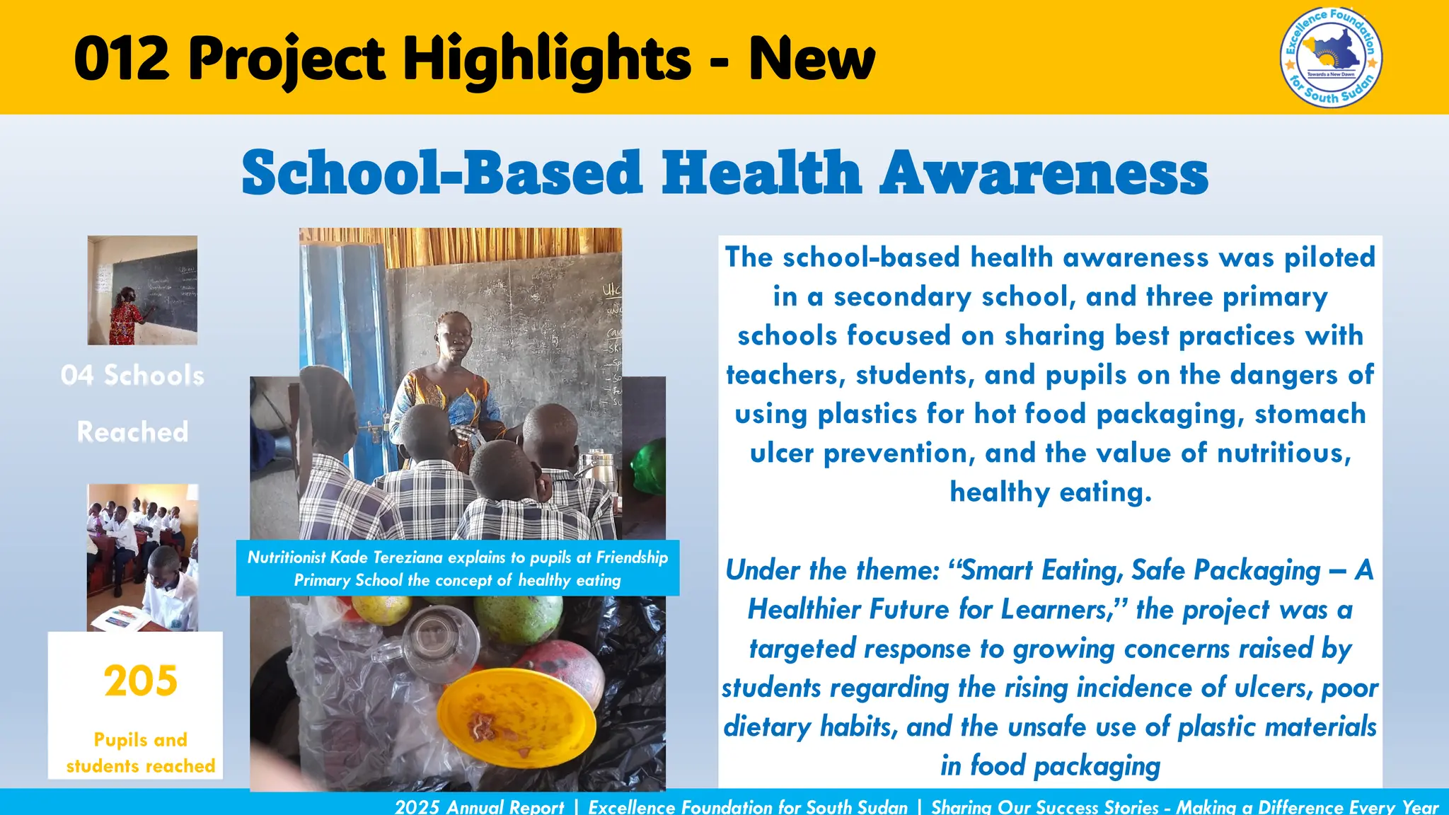 Excellence Foundation for South Sudan Annual Report 2025 | PDF