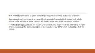 Classification of Food based on Ph and Perishability | PPT