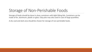 Classification of Food based on Ph and Perishability | PPT