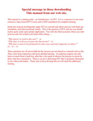 Eft manual | PDF