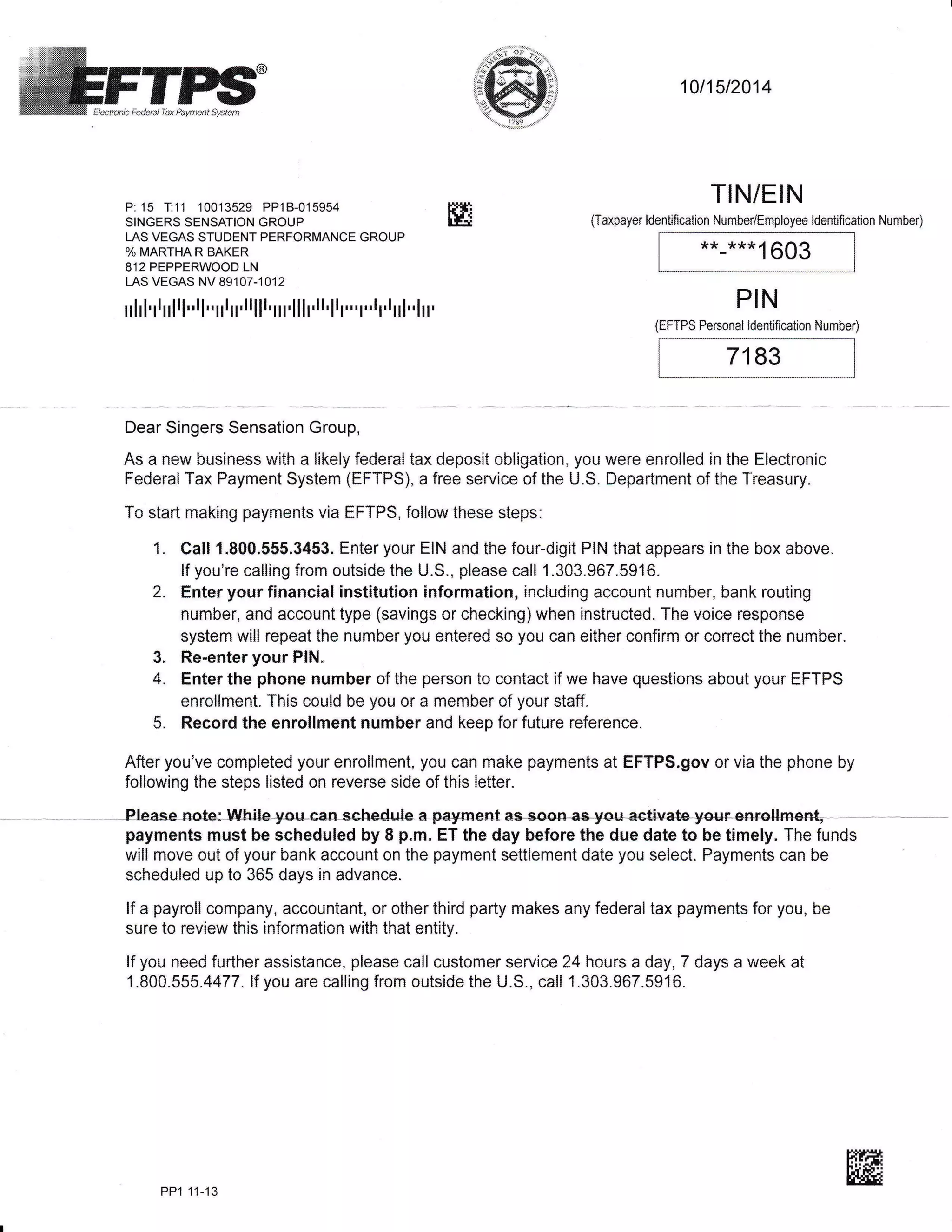 SSG-MUSIC Eftps singers sensatin group irs payment | PDF