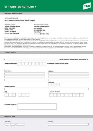 Eft request form | PDF