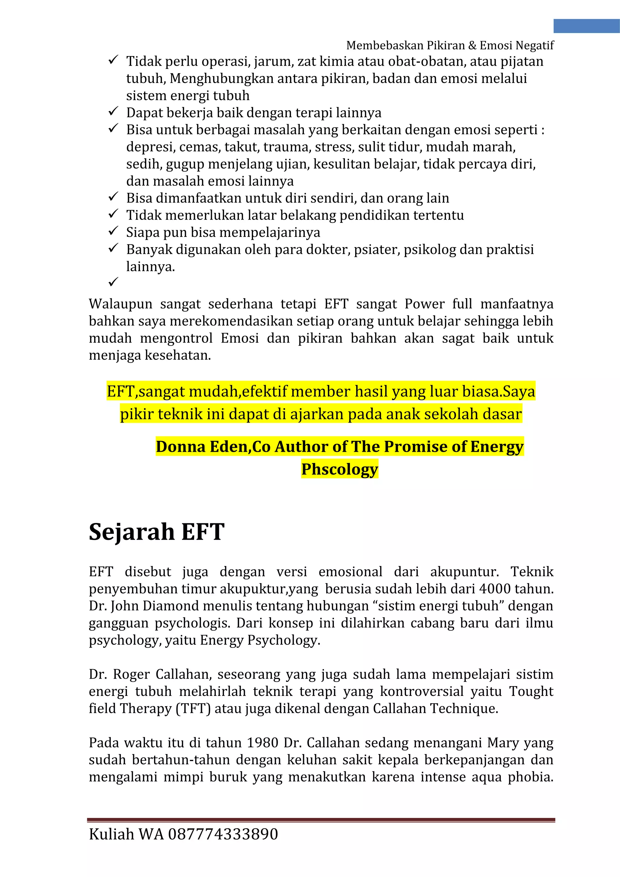 Terapi Emosi dan Pikiran | PDF