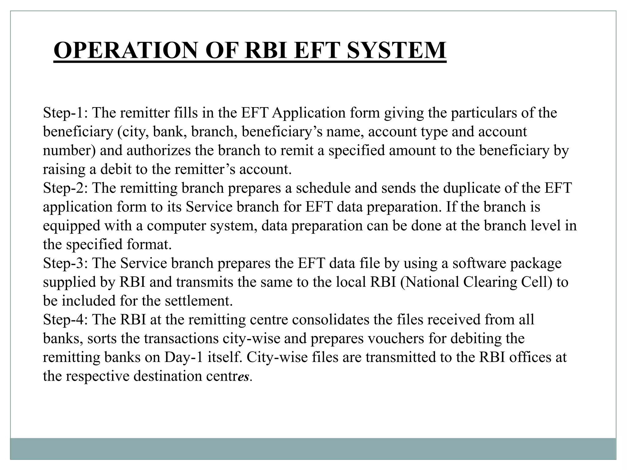 EFT SYSTEM -BBA | PPT