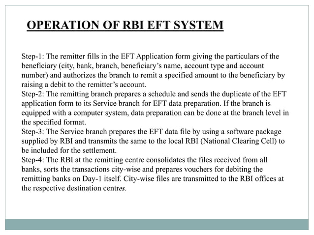 EFT SYSTEM -BBA | PPT